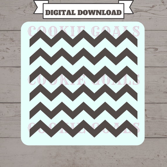 Chevron Cookie Stencil Zig Zag Stencil Background Stencil - Etsy