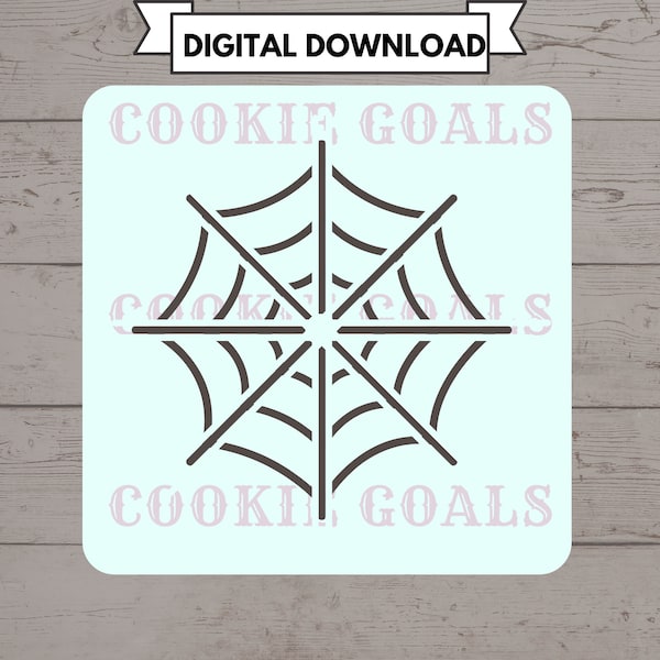 Spider Web Cookies Stencil Svg - Etsy