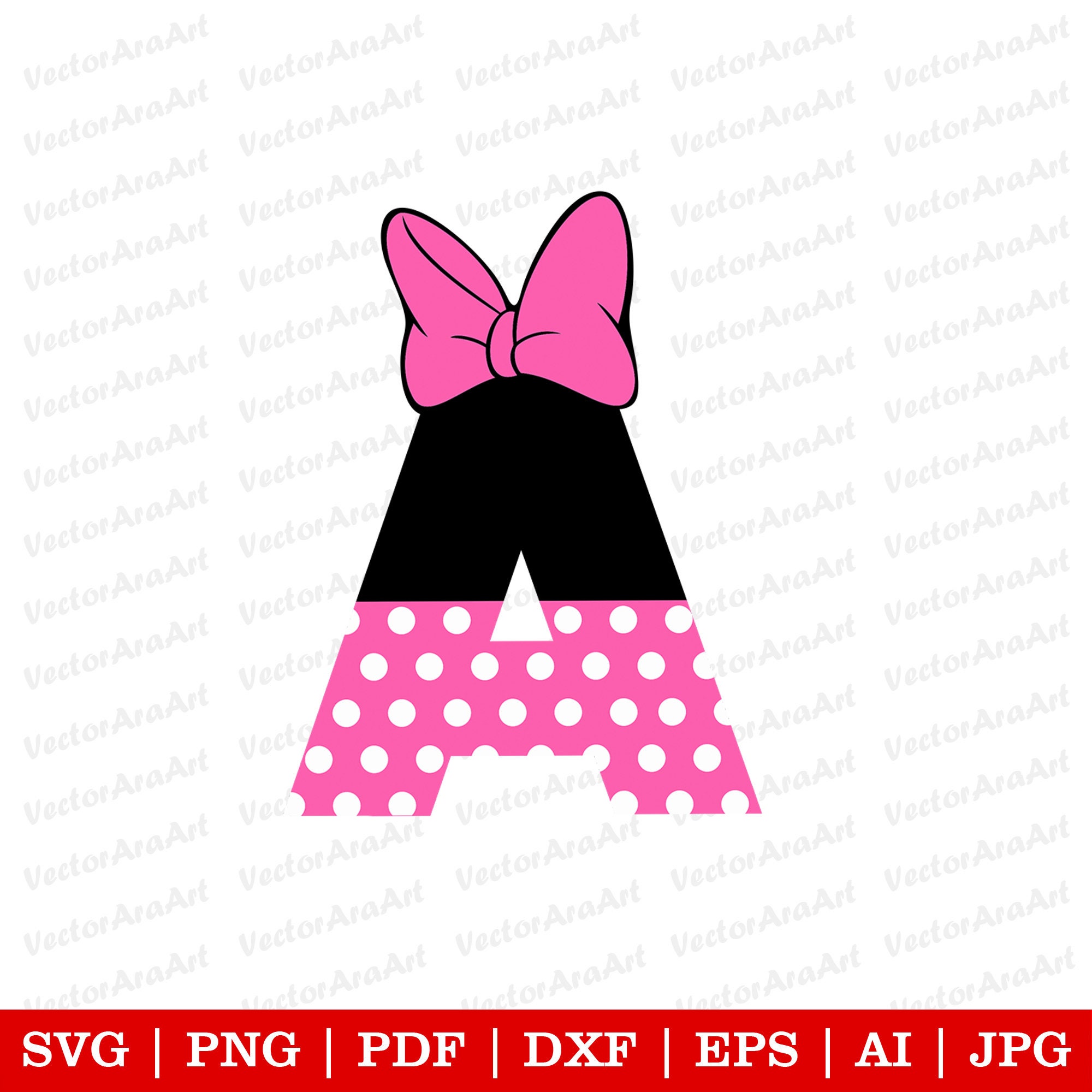 Alphabet Letters A-Z Svg Birthday Svg Letters Minnie Minnie - Etsy