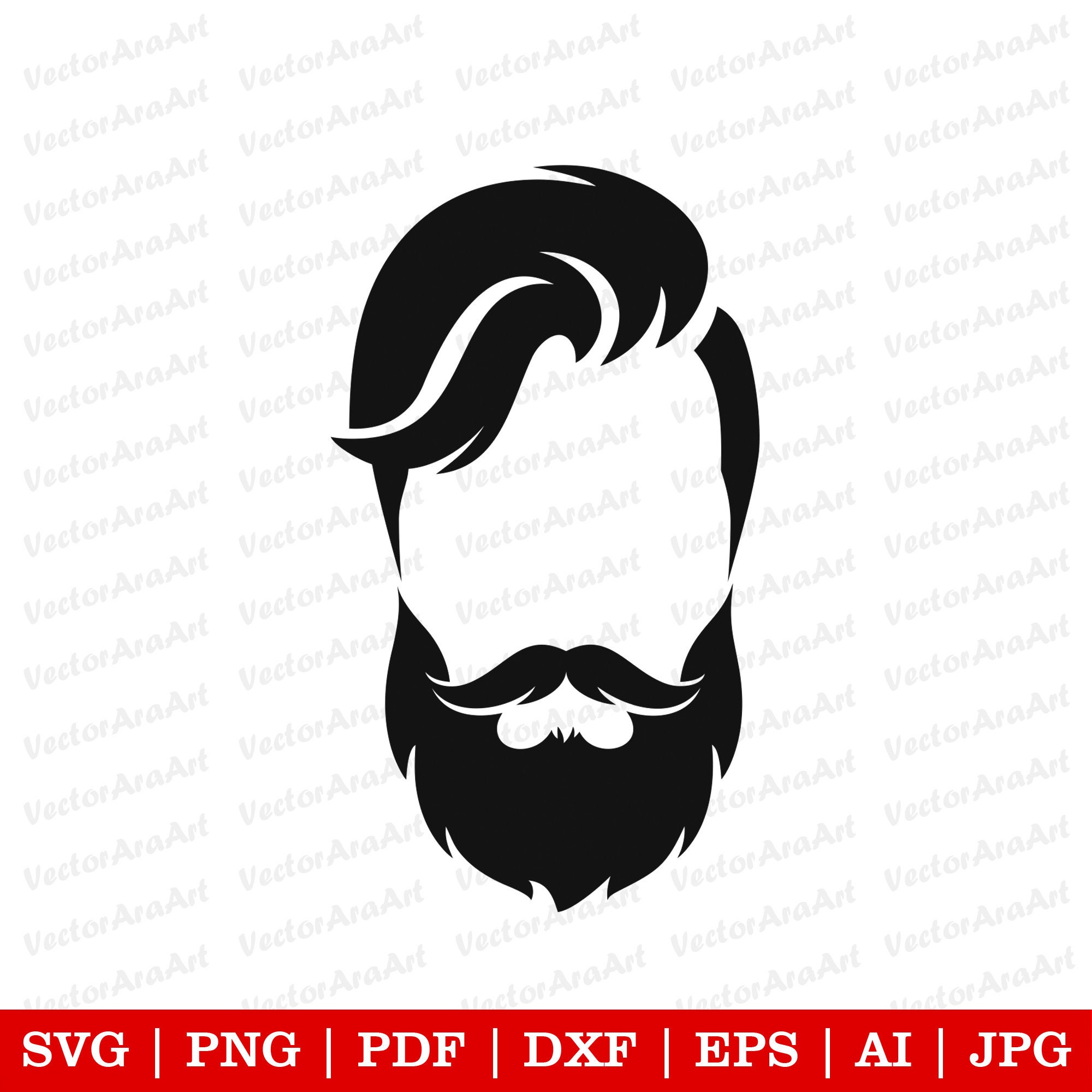 Bearded Man Svg Handsome Man Svg Black Father Svg Mustache - Etsy