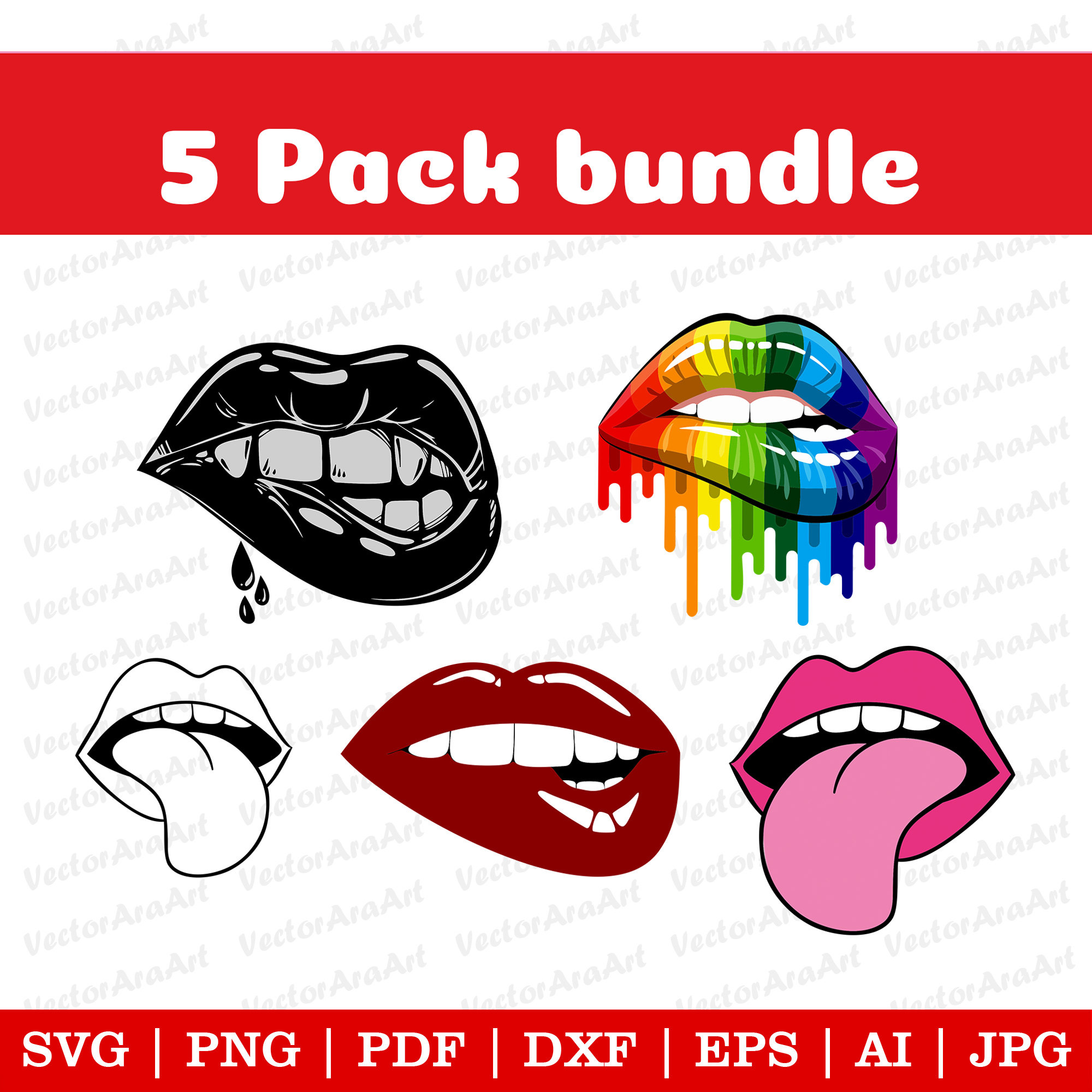 Lips SVG Lips Bundle Svg Kiss Lips Dripping Lips Layered - Etsy