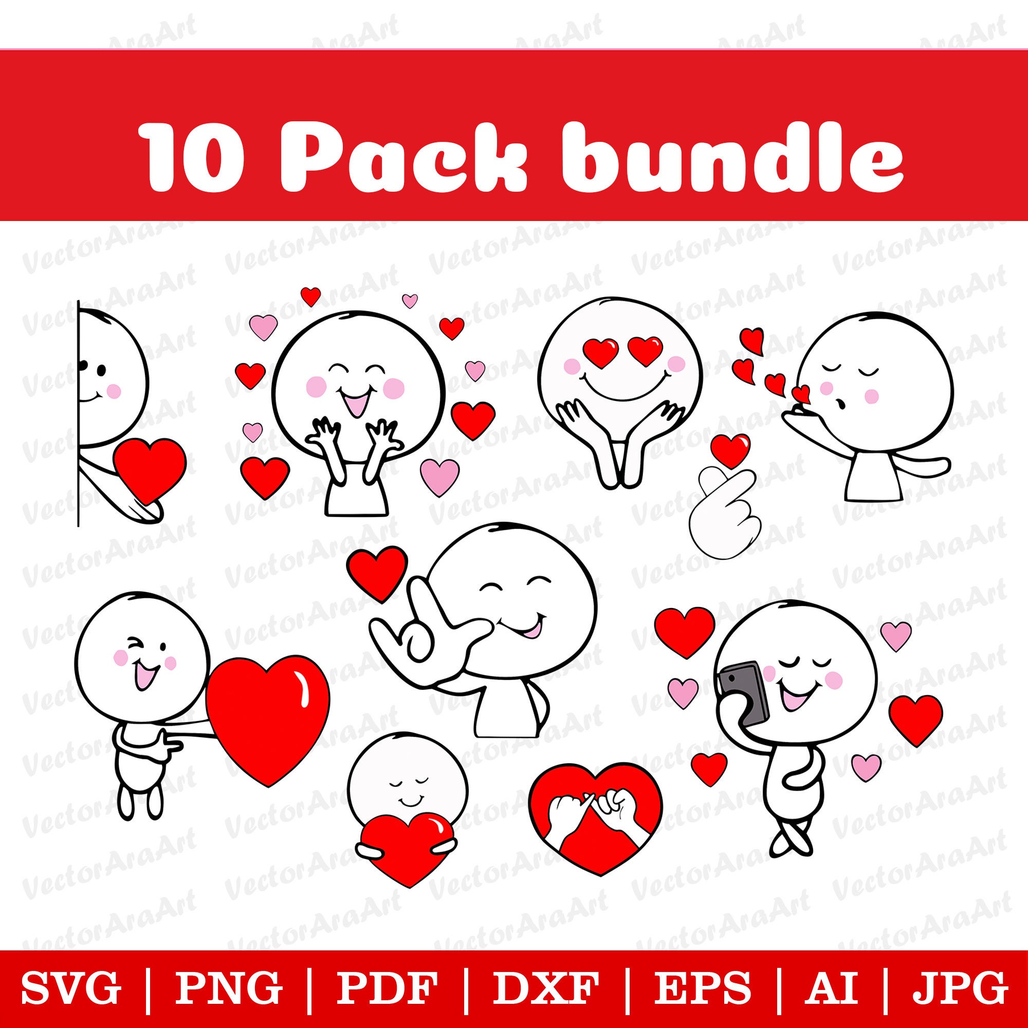 Love Svg Bundle Cricut Cutting File Love Svg Heart Clipart | Etsy