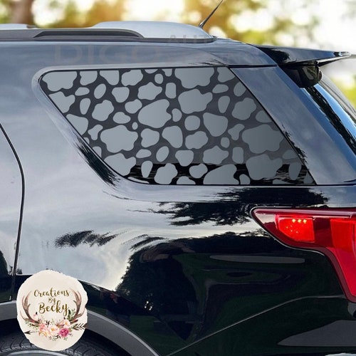 Cow Print Girl Window Decal Cow Print Car Accessories - Etsy