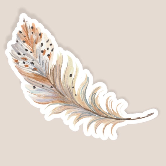 Boho Feather Sticker - Etsy