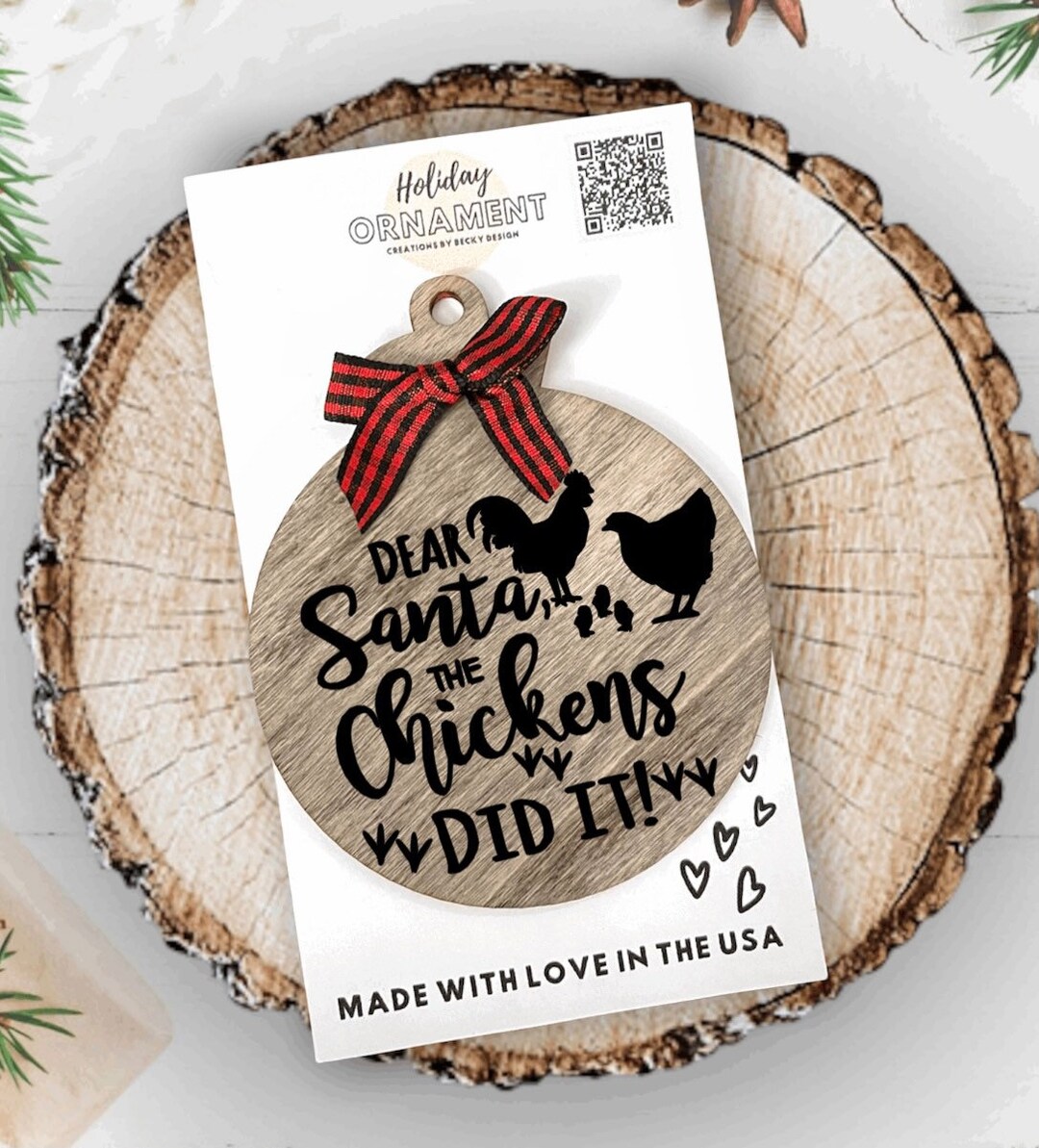 Funny Dear Santa the Chickens Did It or Crazy Chicken Lady or Mama Hen ...