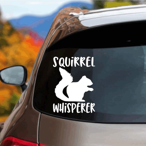 Floral Squirrel Decal | Etsy