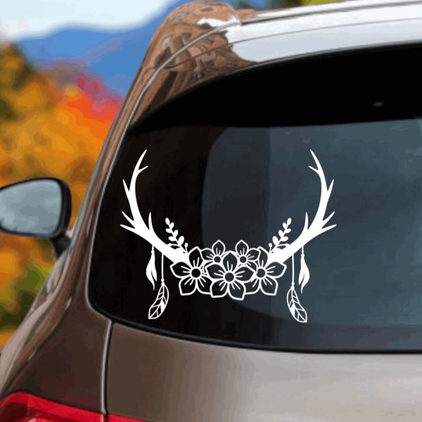 Antler Car Decal - Etsy