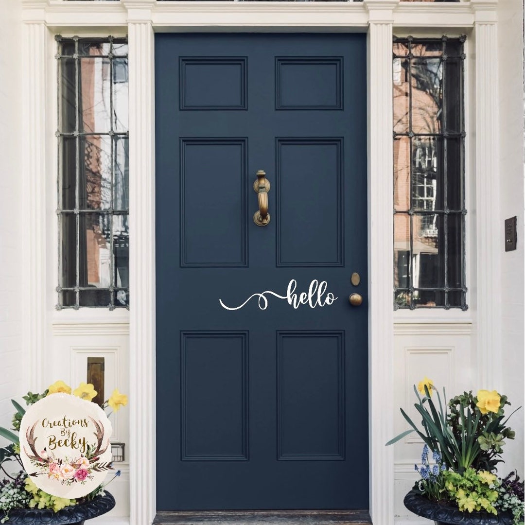 Front Door Decal Hello - Etsy