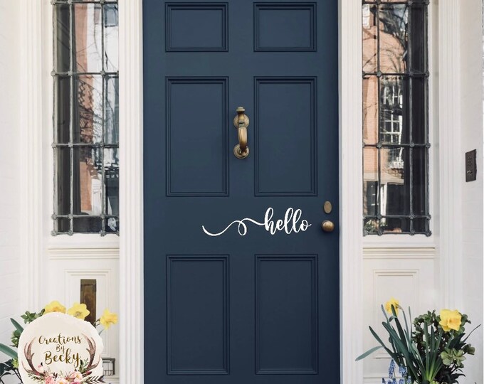 Front Door Decal Hello - Etsy
