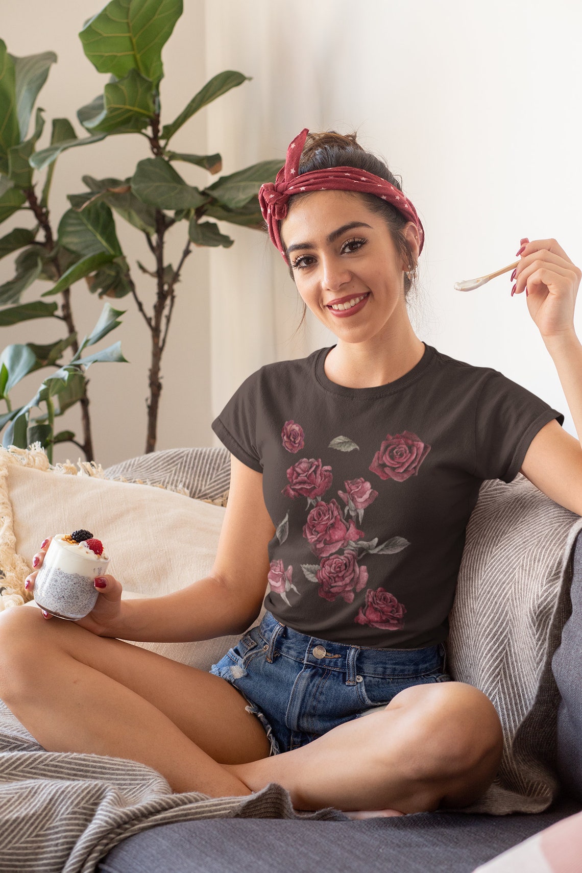 Rose T-shirt Rose Shirt Vintage Rose Shirt Botanical Rose - Etsy