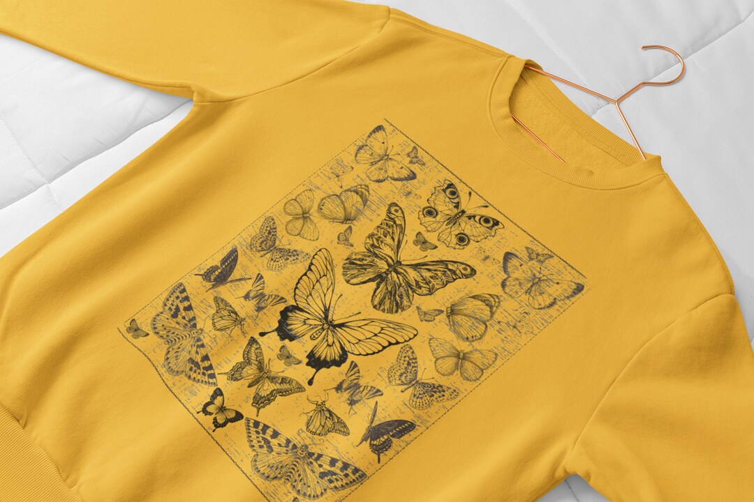 Butterfly Sweatshirt, Butterfly Sweater, Vintage Butterfly Sweatshirt ...