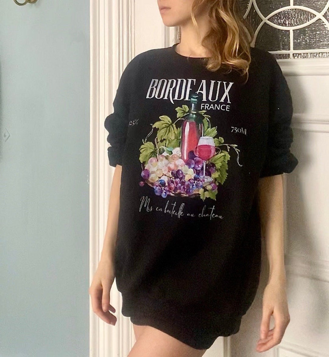 Bordeaux Sweatshirt, Vintage French Sweater, Wine Crewneck, France ...
