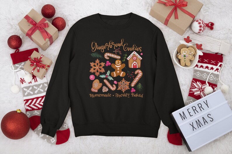 Gingerbread Sweatshirt Gingerbread Sweater Christmas - Etsy