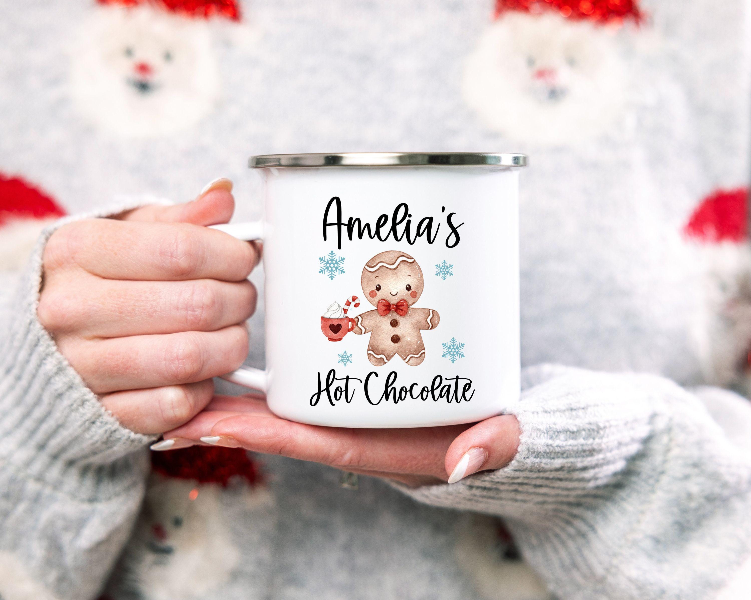 Personalized Kids Hot Chocolate Christmas Mug, Hot Cocoa Custom Name ...