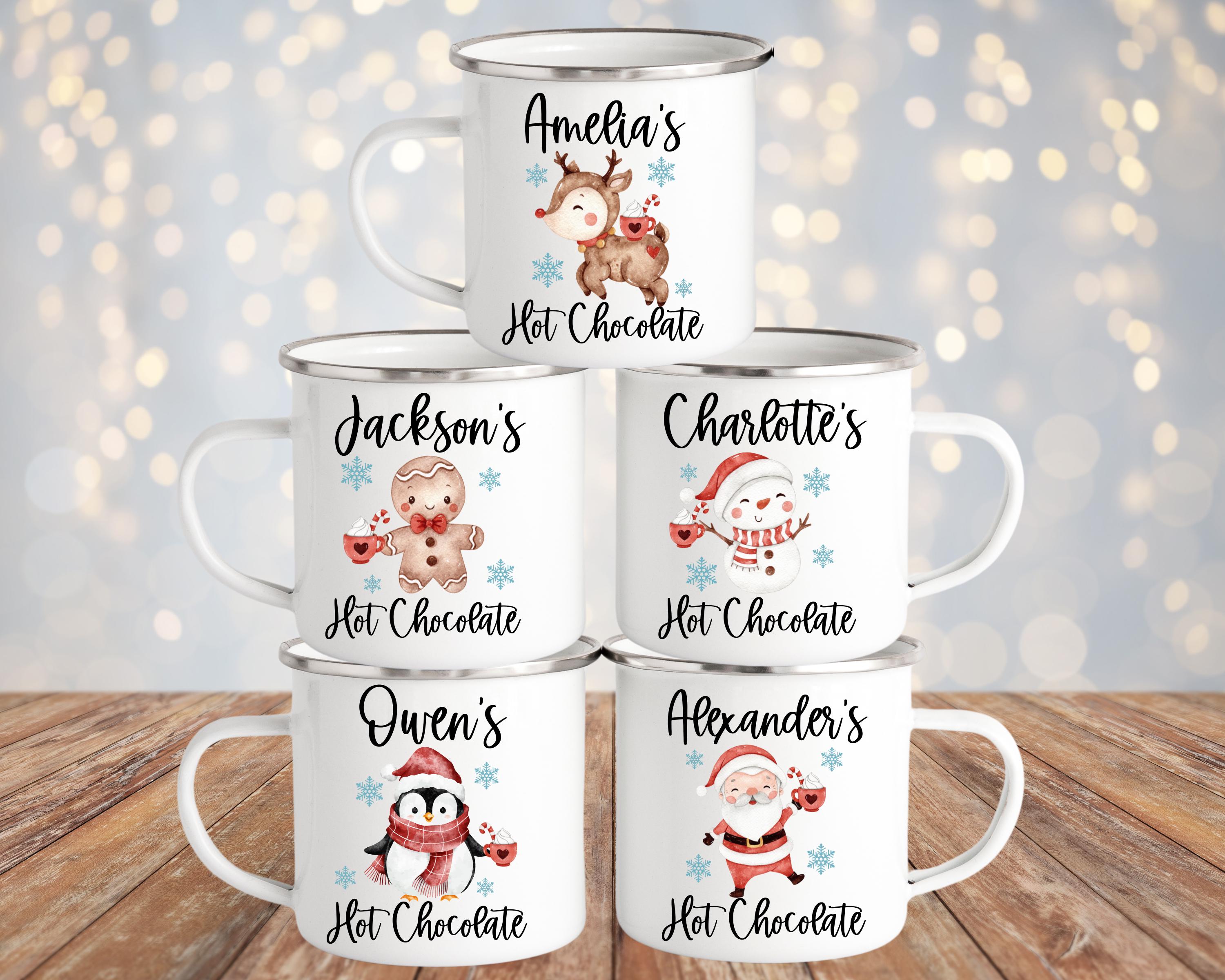 Personalized Kids Hot Chocolate Christmas Mug, Hot Cocoa Custom Name ...