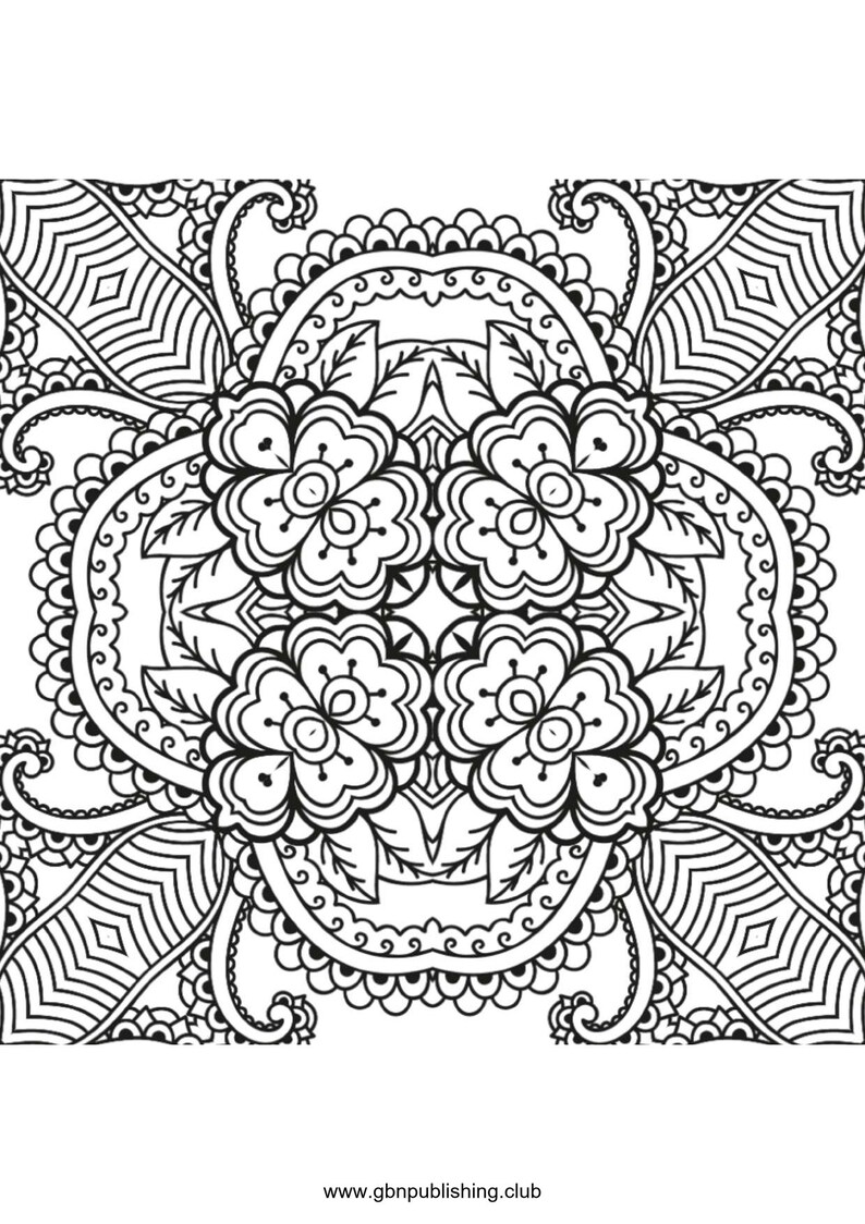 25 Printable Mandala Coloring Pages Bundle 8 - Etsy