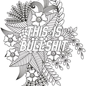 Sweary Coloring Book for Adults | Adult Humor (printable, PDF Download ...