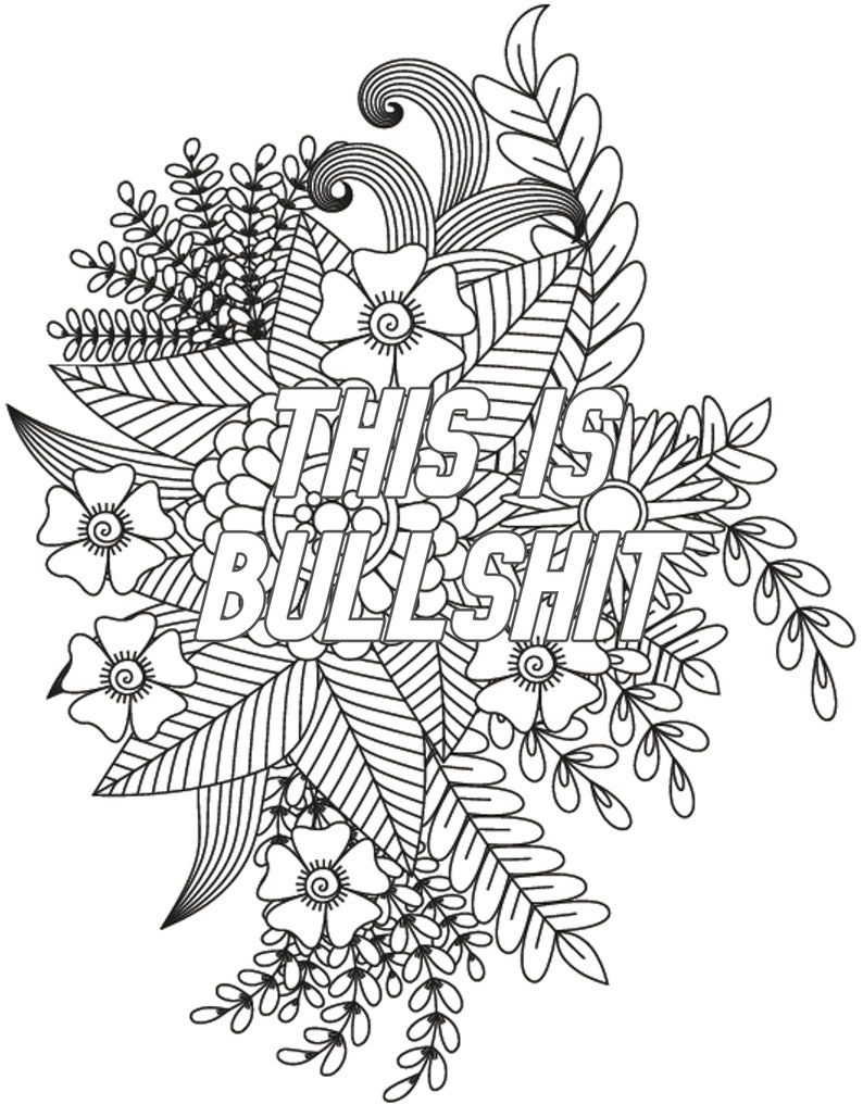 Sweary Coloring Book for Adults | Adult Humor (printable, PDF Download ...