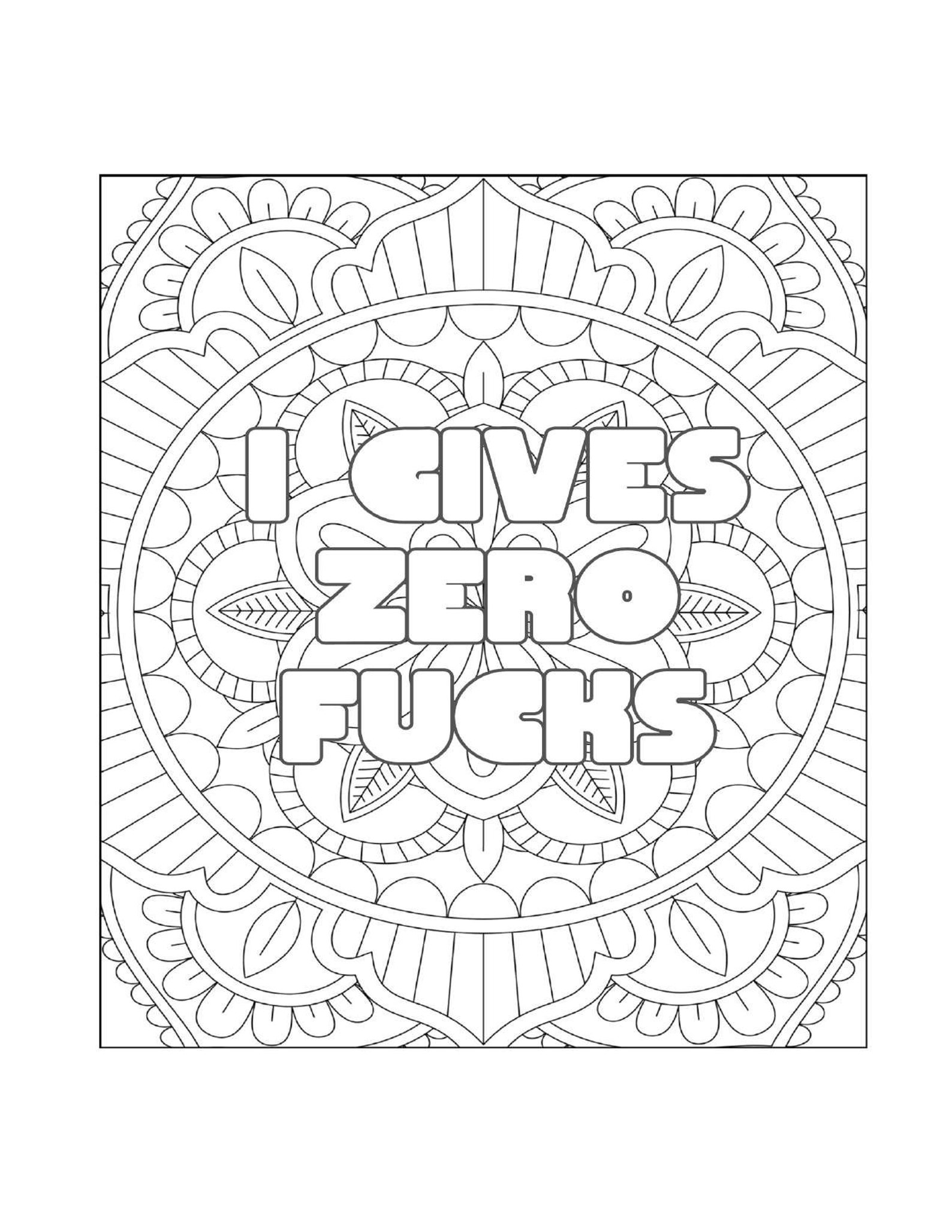 Profanity Coloring Book Coloring Pages