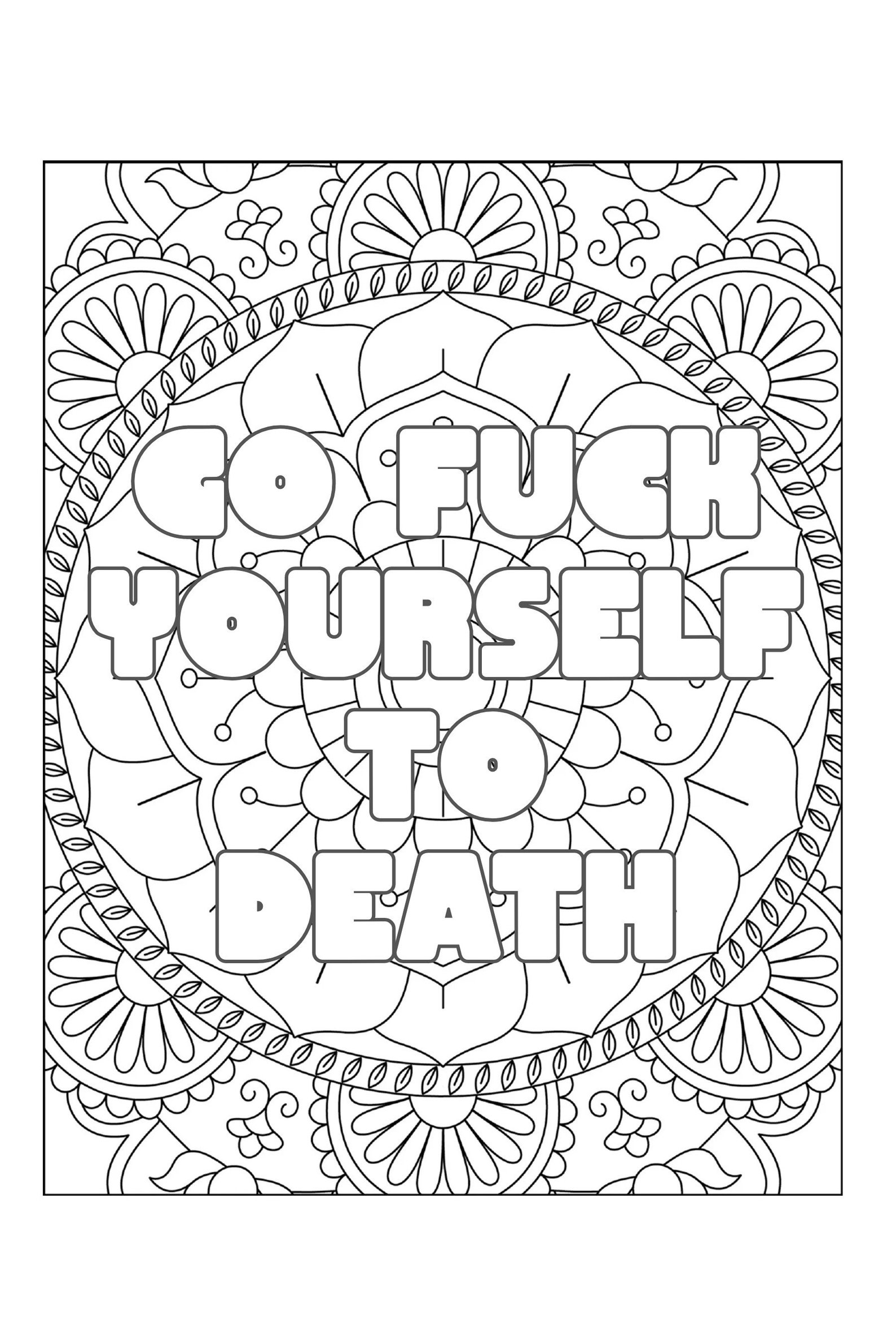 50 Dirty Swear Words Coloring Pages for Adults by GBN Publishing Club ...