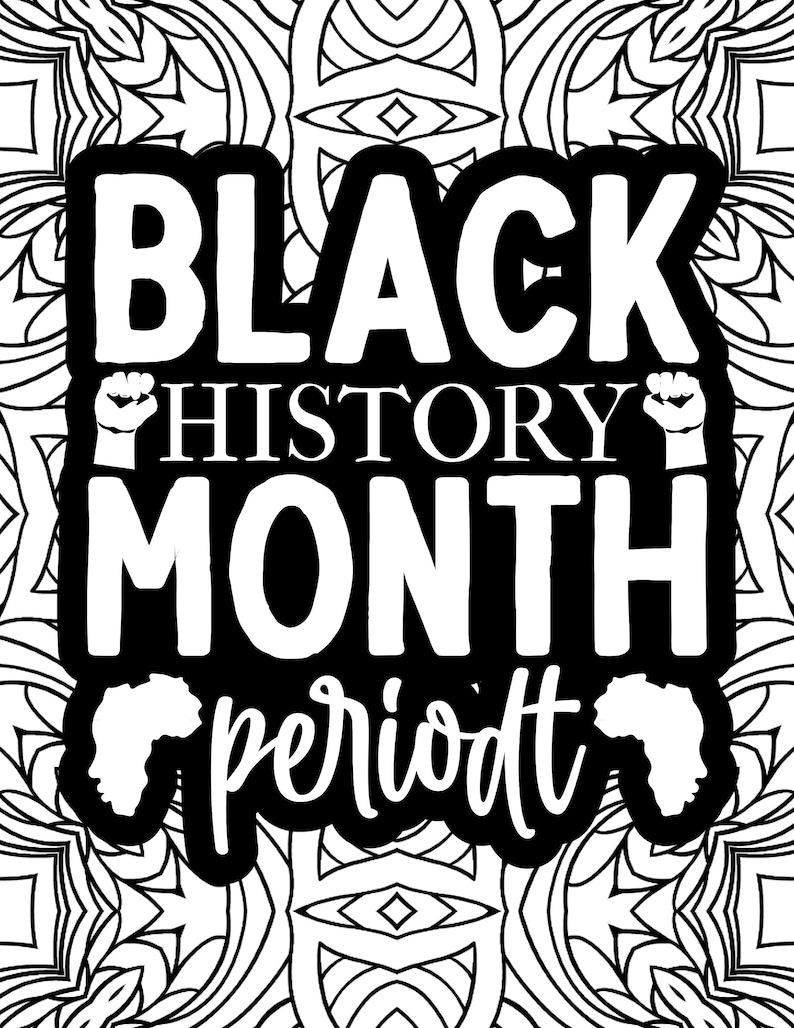 Black and Proud Coloring Pages printable PDF Download - Etsy