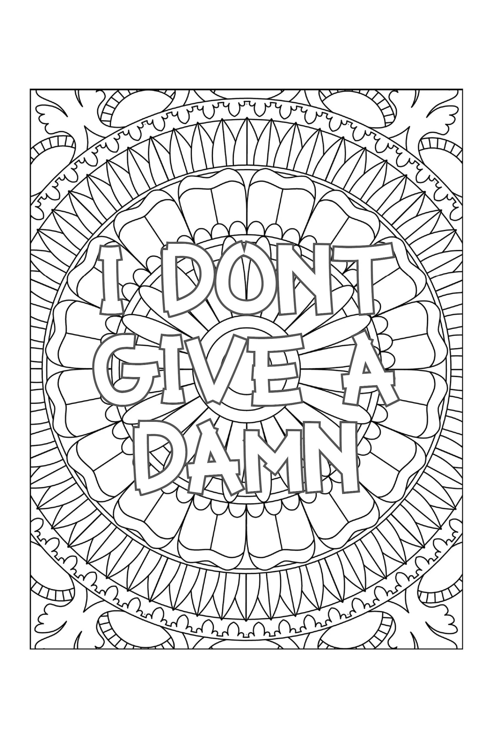 50 Dirty Swear Words Coloring Pages for Adults by GBN Publishing Club ...