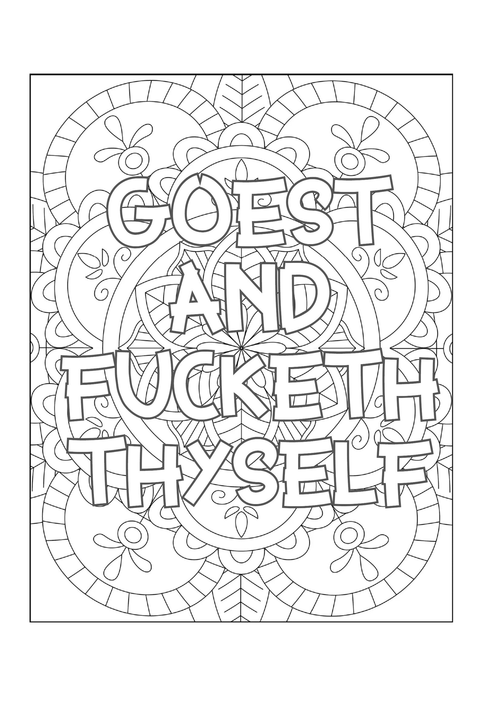 My Profanity Coloring Book. Instant Download Adult Humor - Etsy