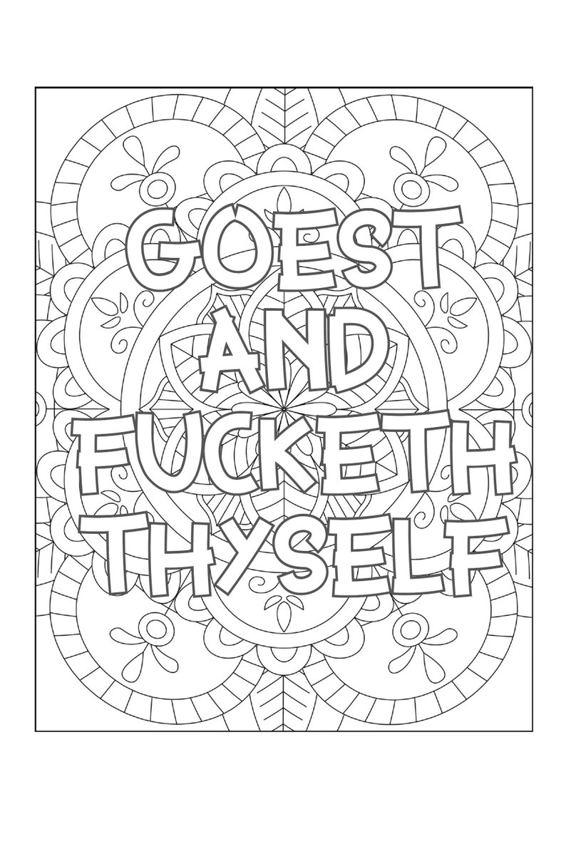 My Profanity Coloring Book. Instant Download Swear Words - Etsy