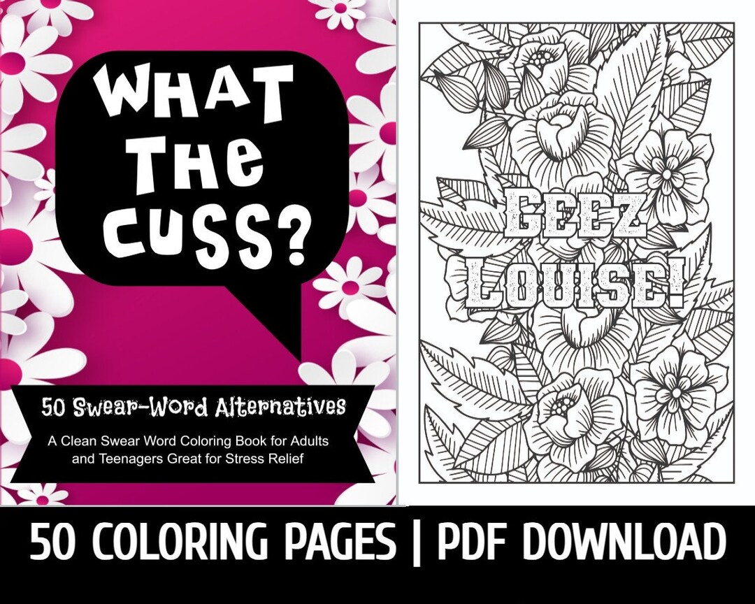 What the Cuss: 50 Non-swearwords. | Adult Humor (printable, PDF ...