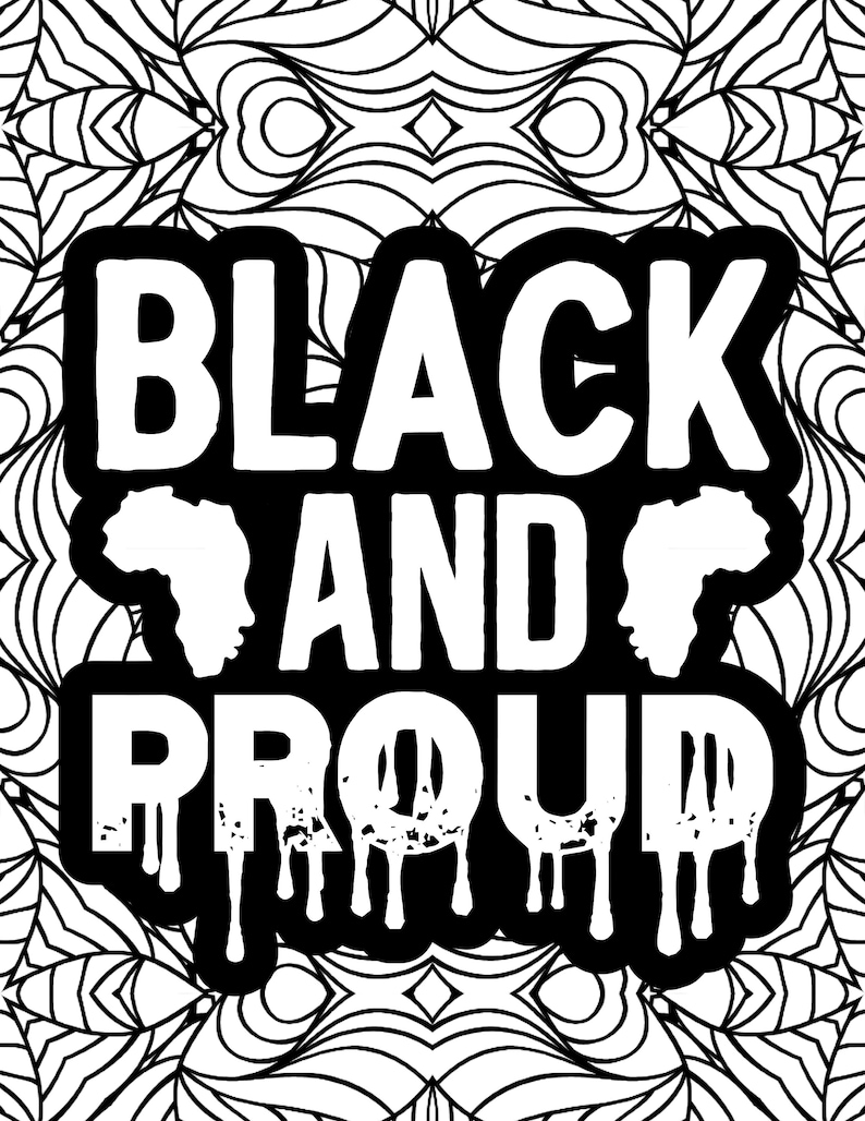 Black and Proud Coloring Pages printable, PDF Download - Etsy