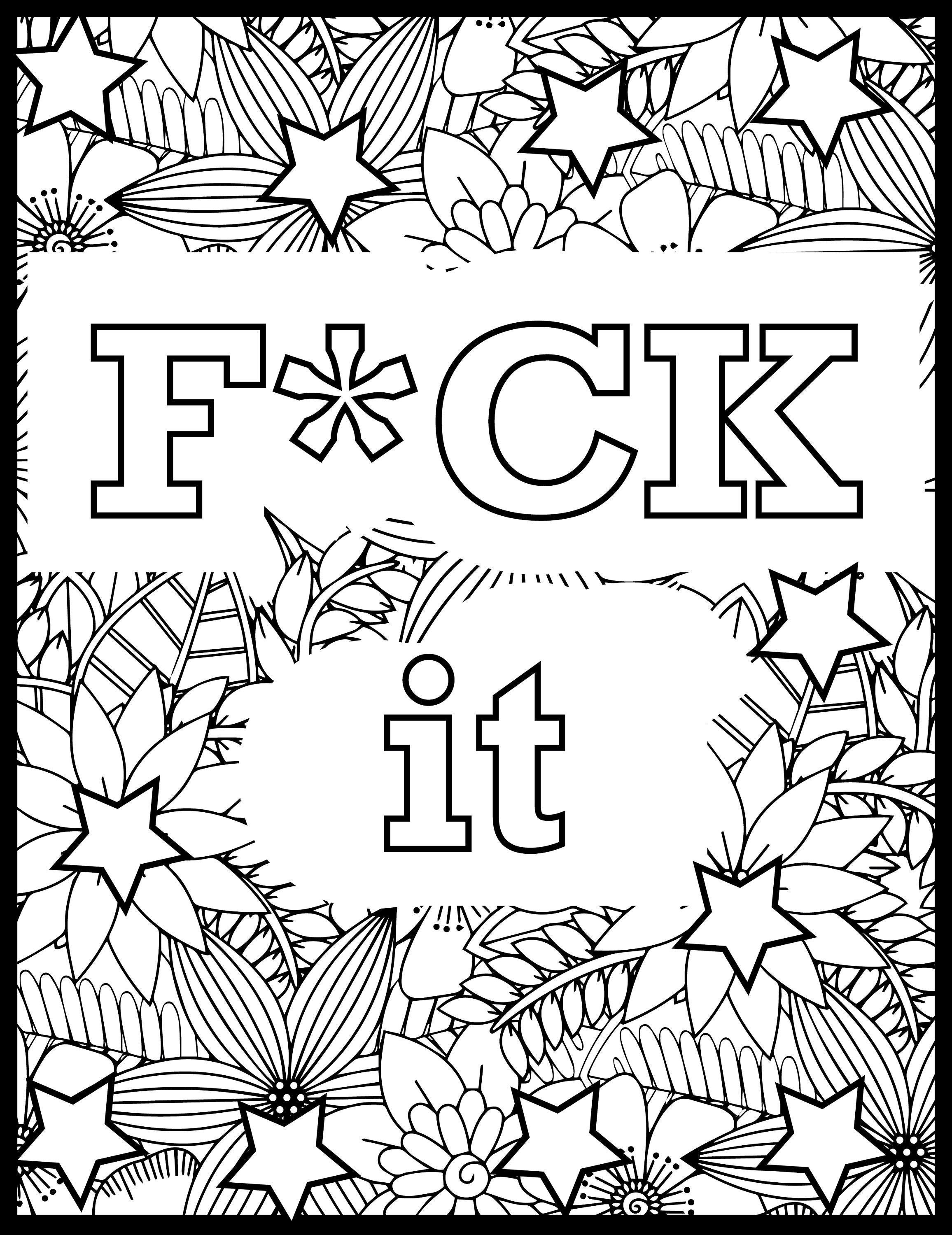 Witty Curse Quotes 15 Amusing Adult Coloring Pages by GBN Publishing ...