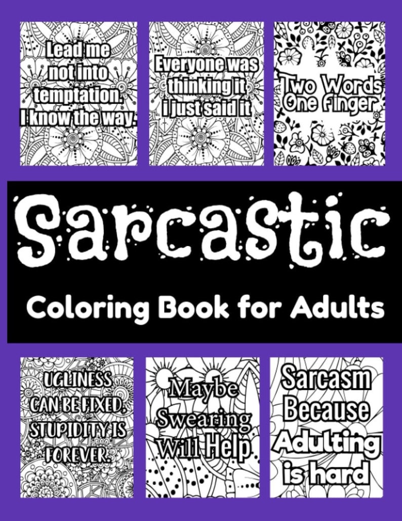 Coloring Pages: Sarcastic Coloring Book for Adults by GBN Publishing ...