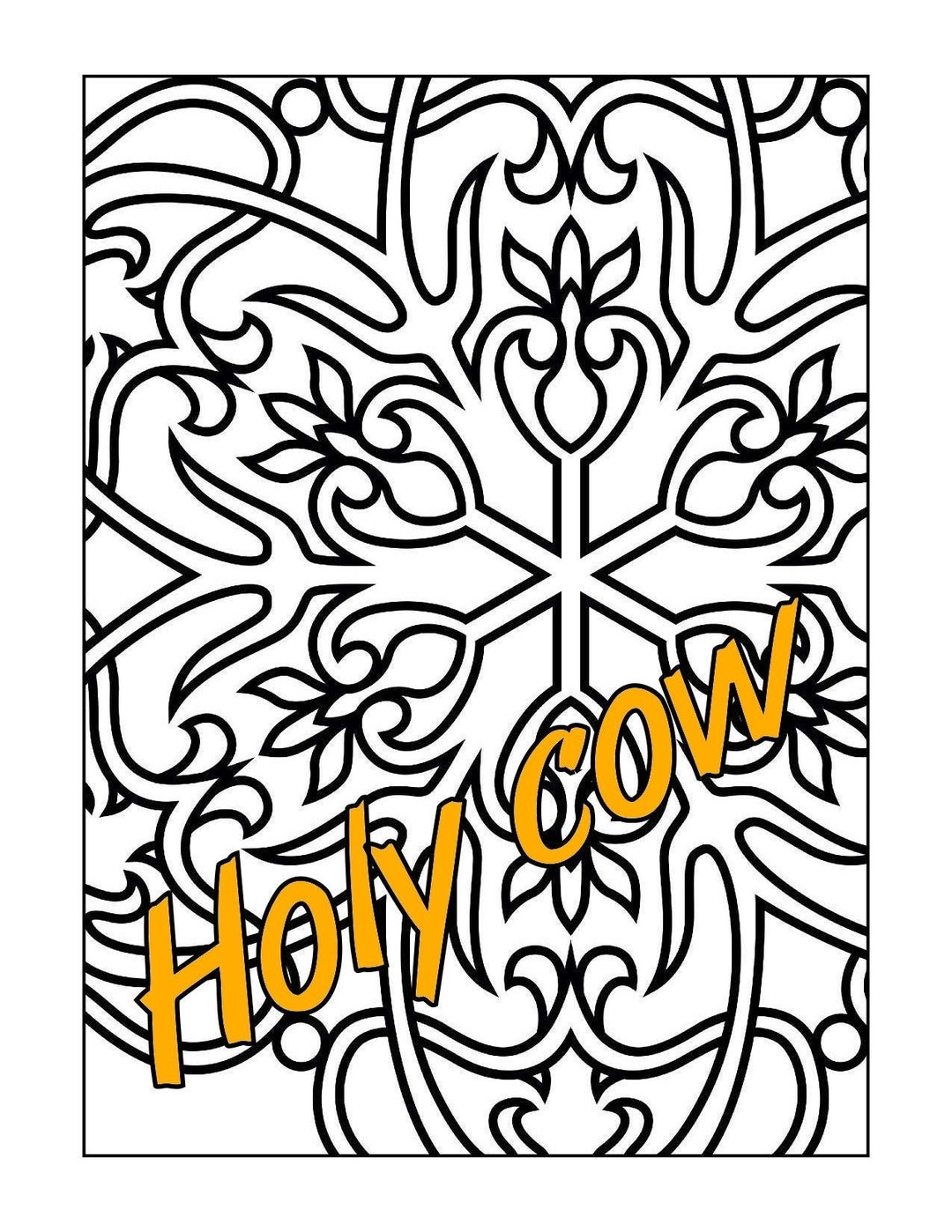 30 Non Swear Words Coloring Pages- Digital Download (printable, PDF ...
