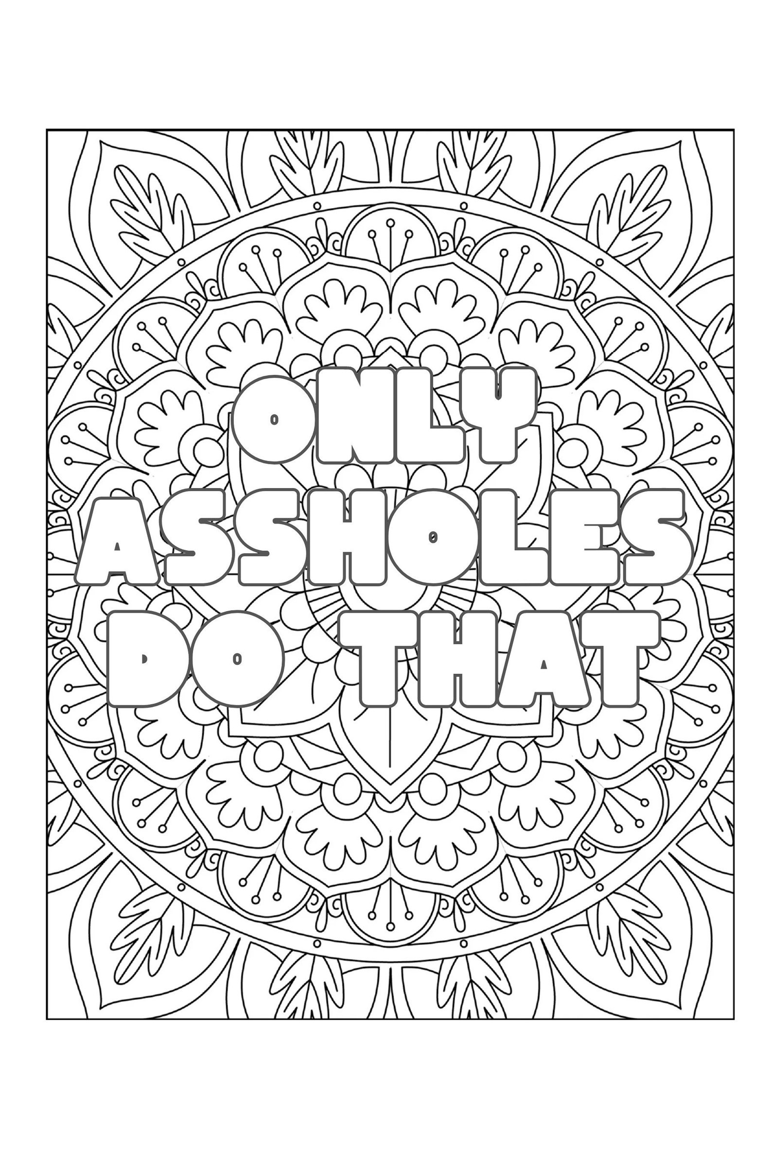 My Profanity Coloring Book. Instant Download Adult Humor - Etsy