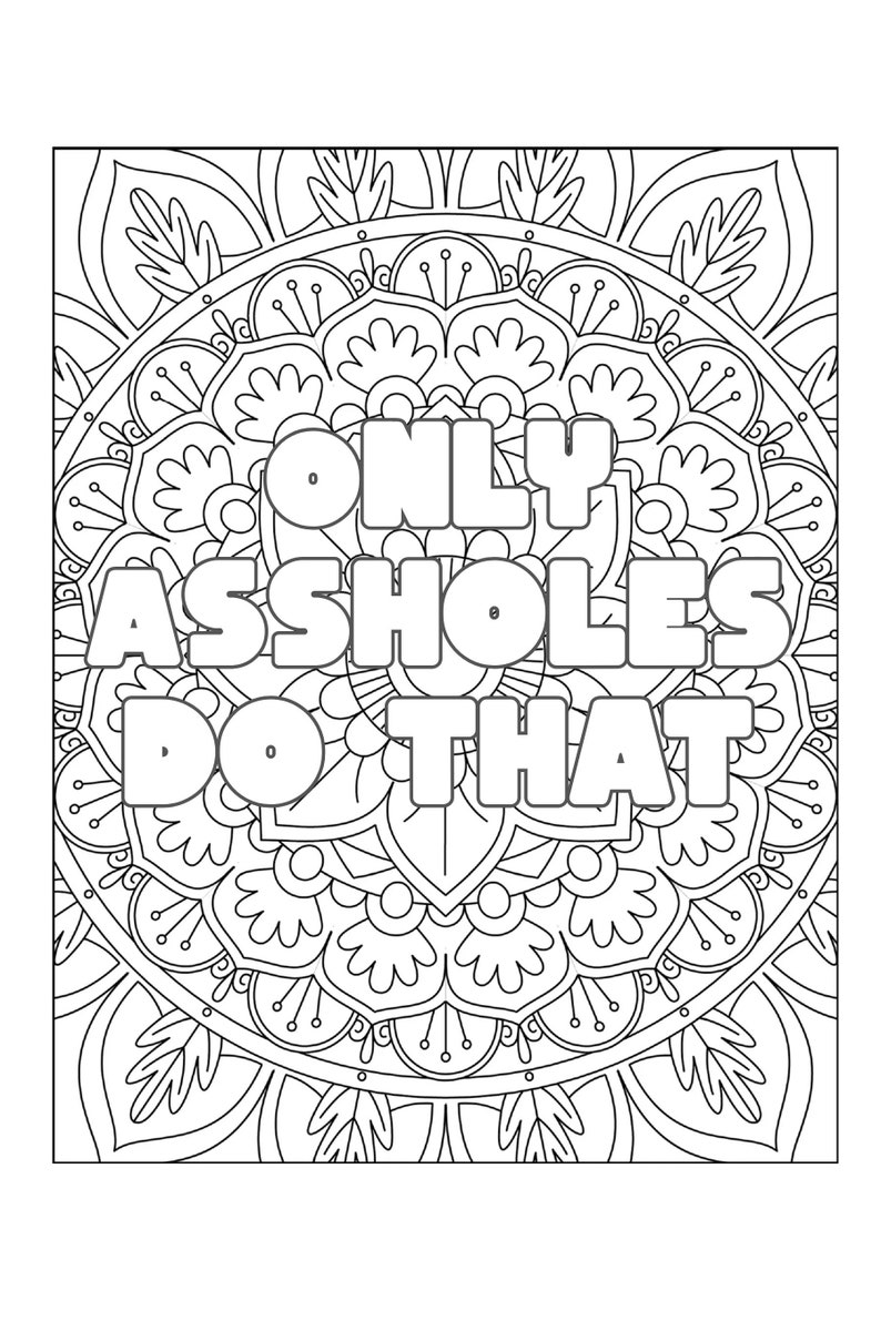 50 Dirty Swear Words Coloring Pages for Adults by GBN Publishing Club ...