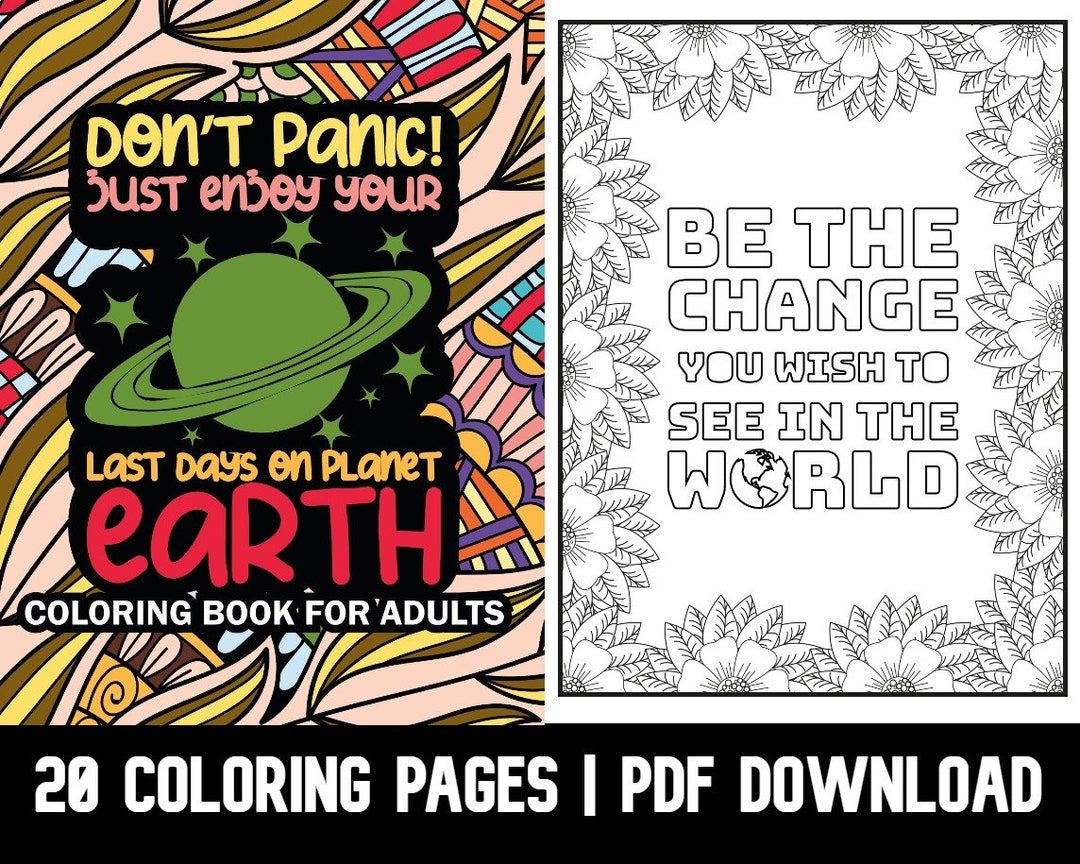 Coloring Pages: Planet Earth Quotes Coloring Book by GBN Publishing ...