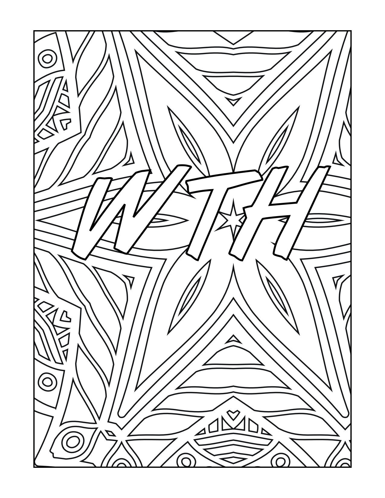 30 Non Swear Words Coloring Pages- Digital Download (printable, PDF ...