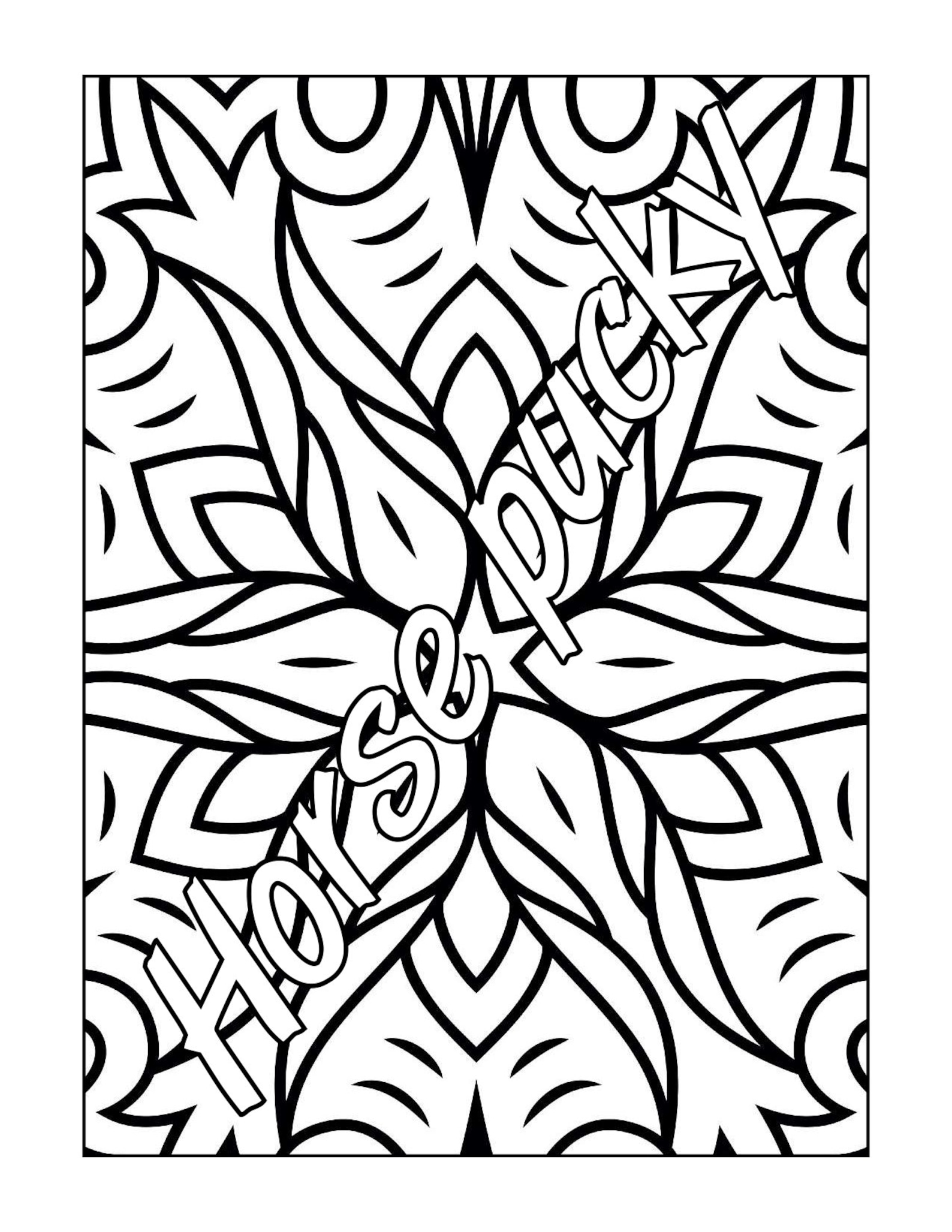 30 Non Swear Words Coloring Pages- Digital Download (printable, PDF ...