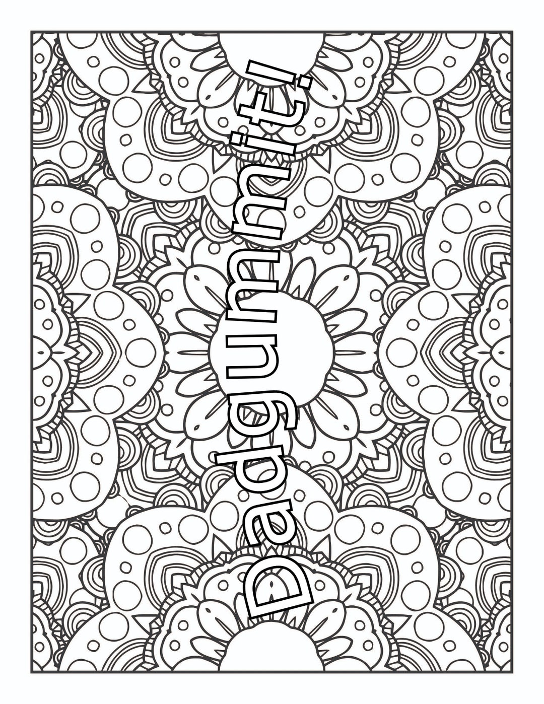 Daggummit: Adult Coloring Page | Adult Humor - Etsy