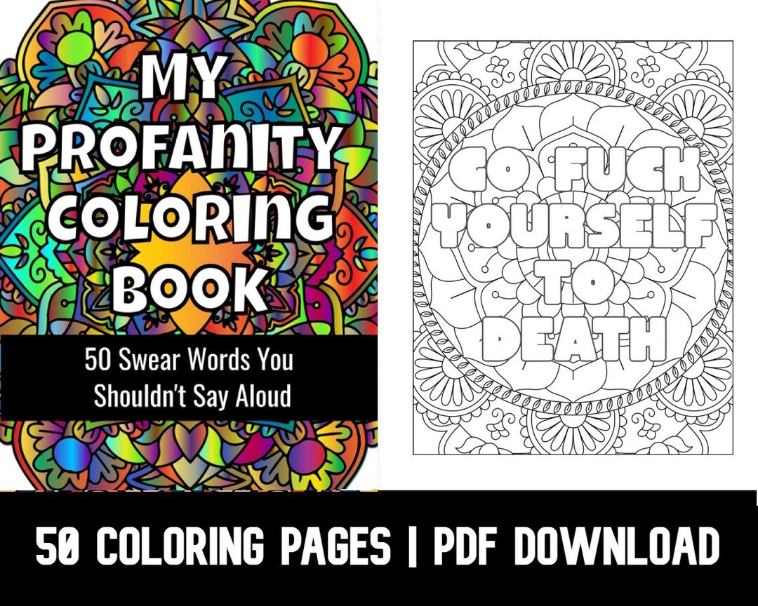 My Profanity Coloring Book. Instant Download | Adult Humor - Etsy