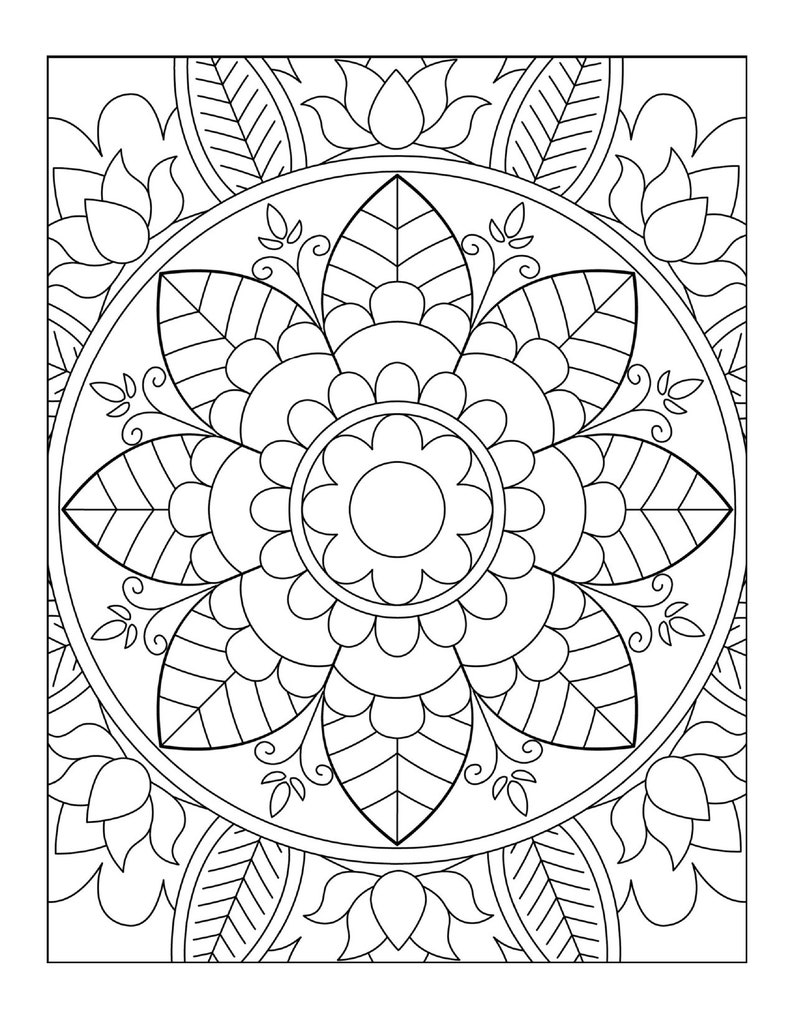 125 Mandala Coloring Pages - Etsy