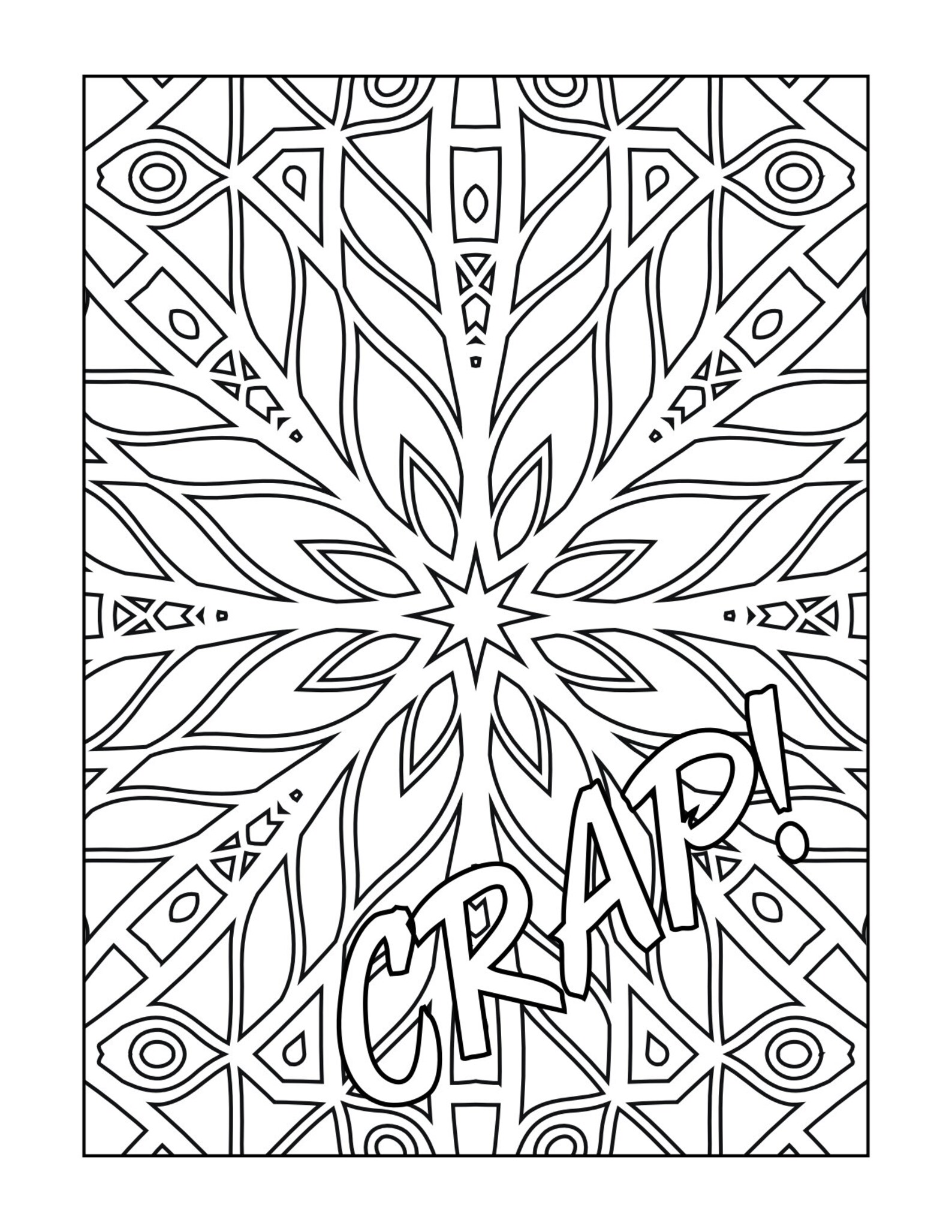 30 Non Swear Words Coloring Pages Digital Download printable, PDF ...