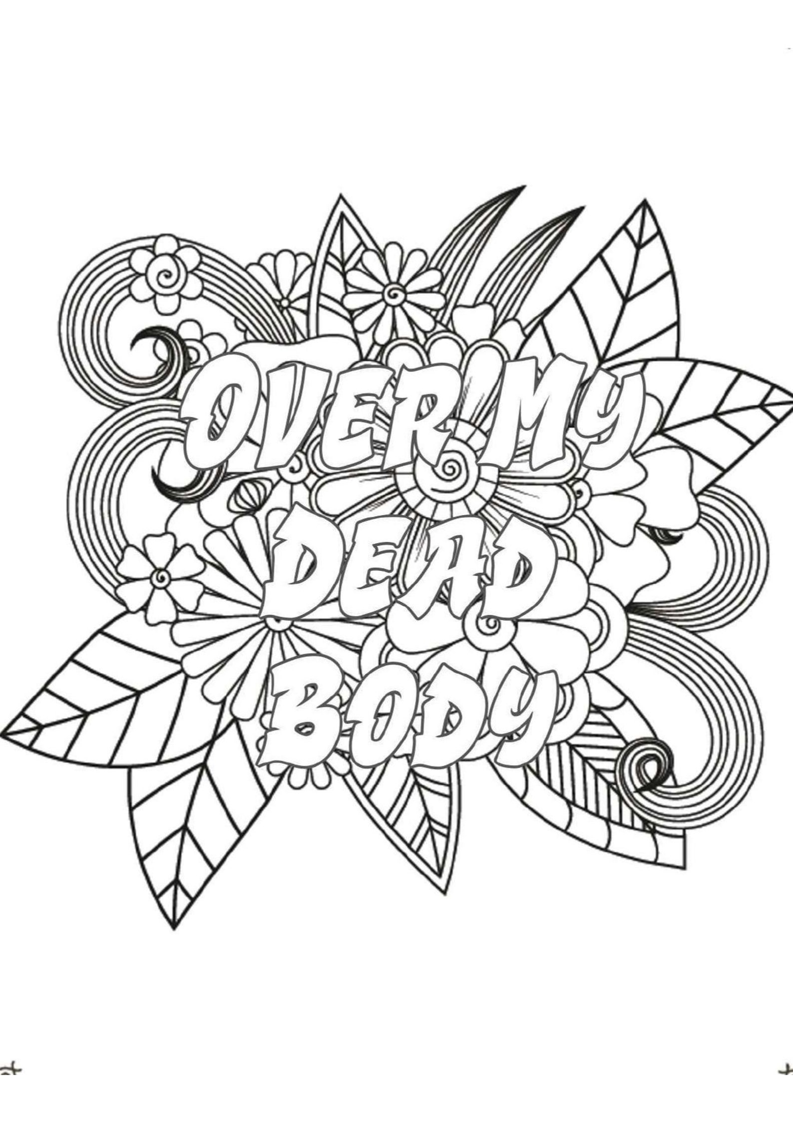30 Adult Swear Word Printable Coloring Pages printable PDF - Etsy