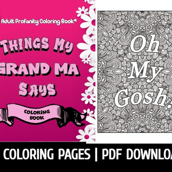 Granny Pdf Coloring - Etsy