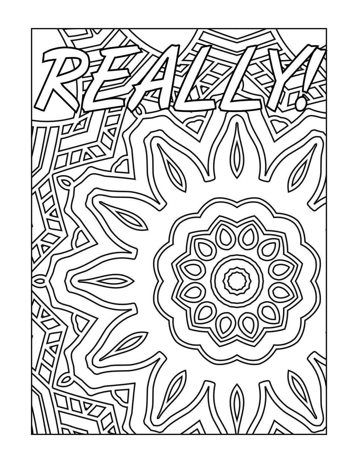 30 Non Swear Words Coloring Pages- Digital Download (printable, PDF ...