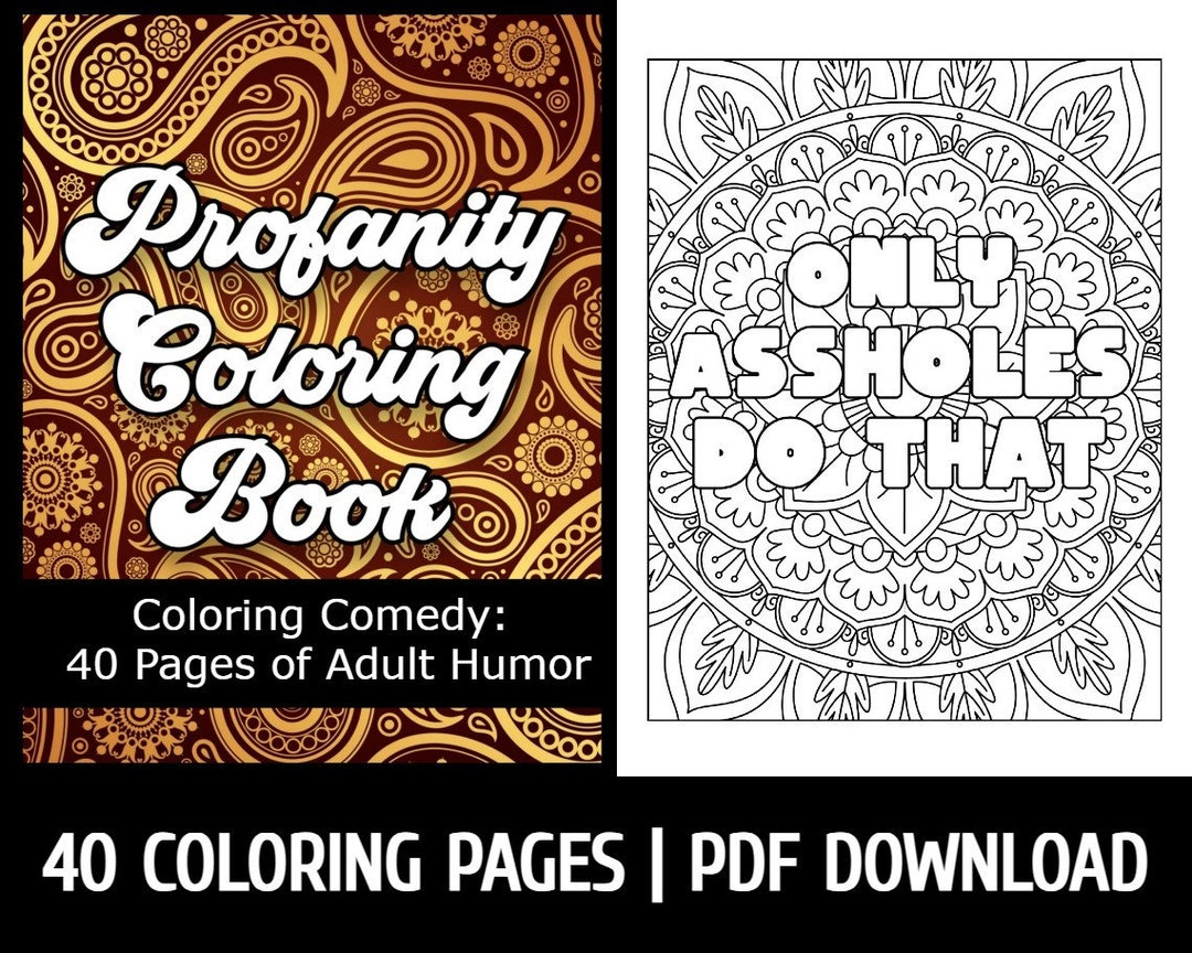 Adult Coloring Fun With 40 Sweary Pages: All Profanity Coloring Adult ...