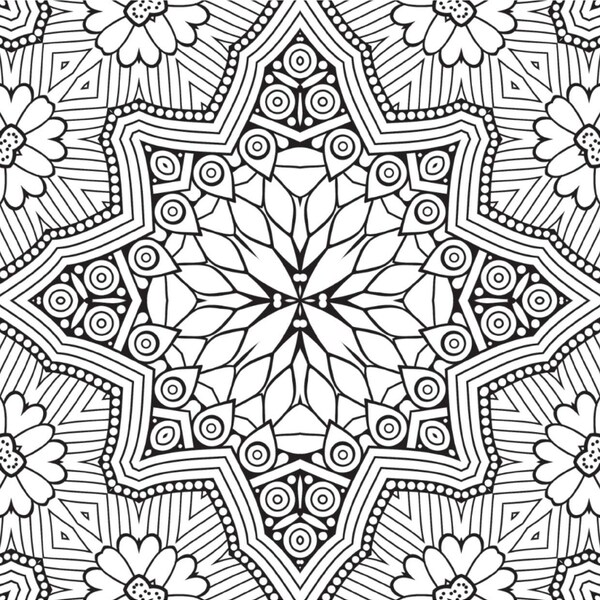 Magical Mandala Coloring Pages 25 Printable Designs for Soulful Self ...