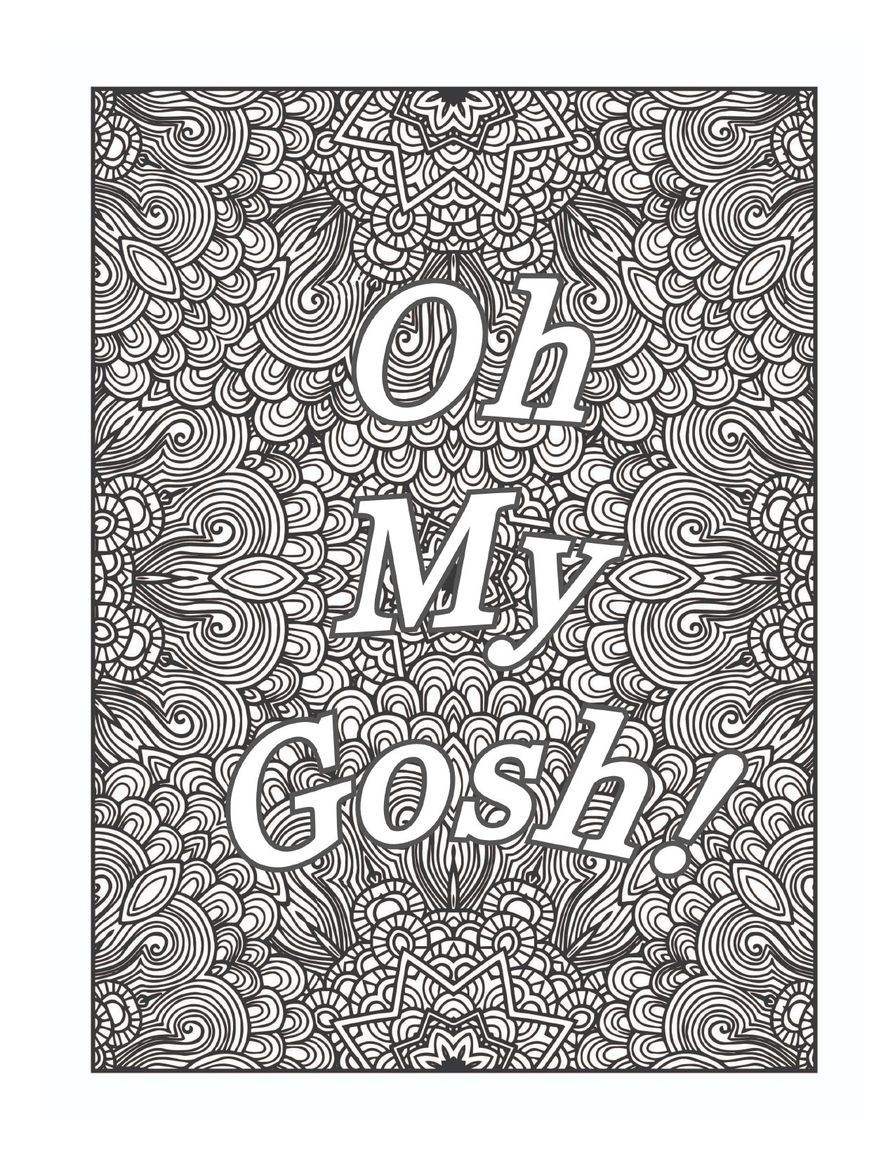 Swear-word Alternatives: Adult Coloring Book | Adult Humor - Etsy
