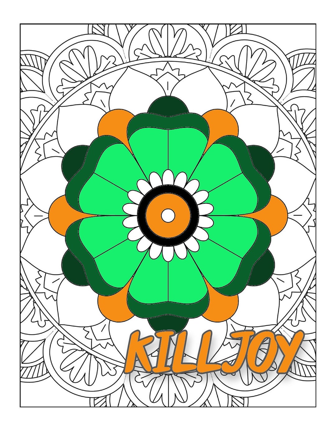 Kill Joy - Swear Word Coloring Page for Adults | Adult Humor (printable ...