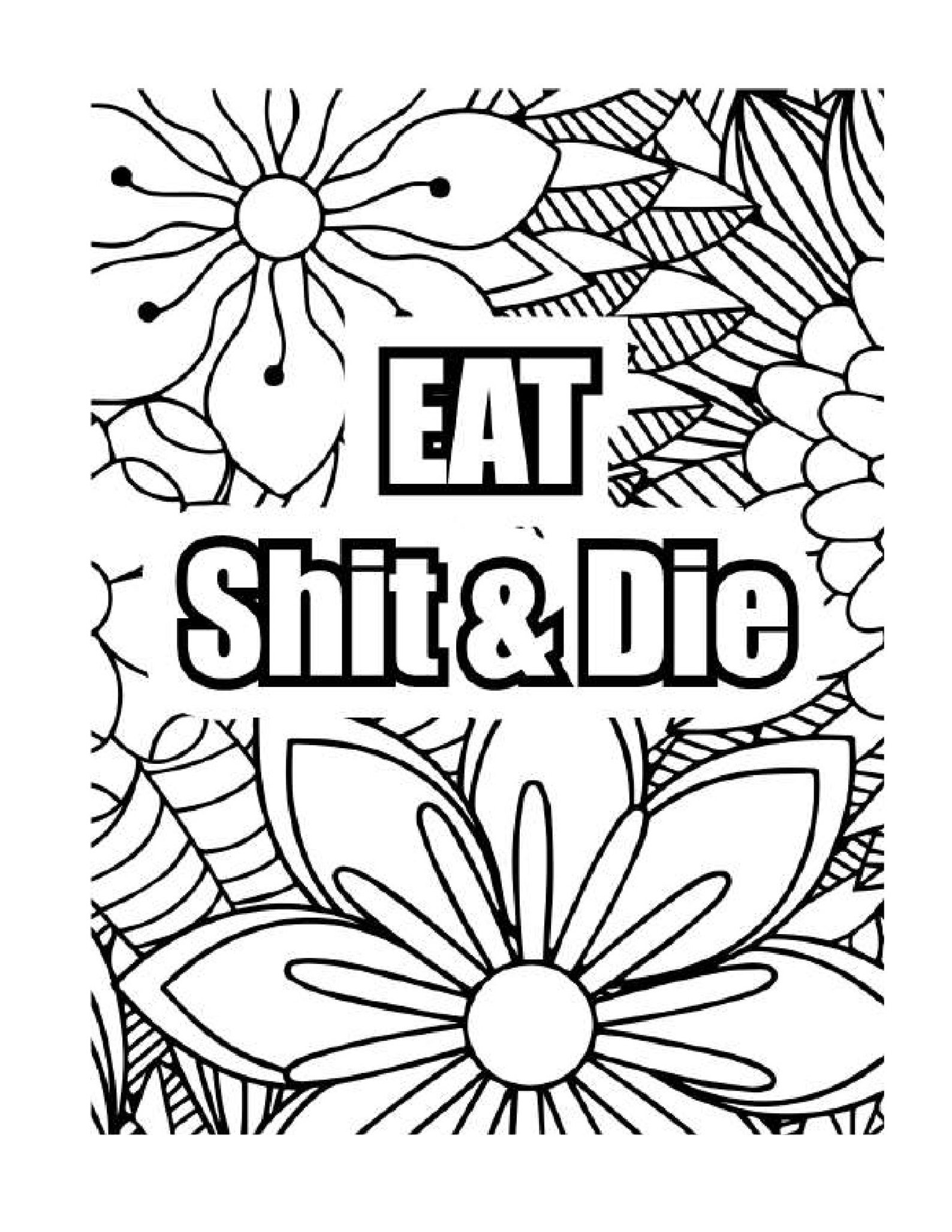 My Profanity Coloring Book Instant Download Swear Words Etsy